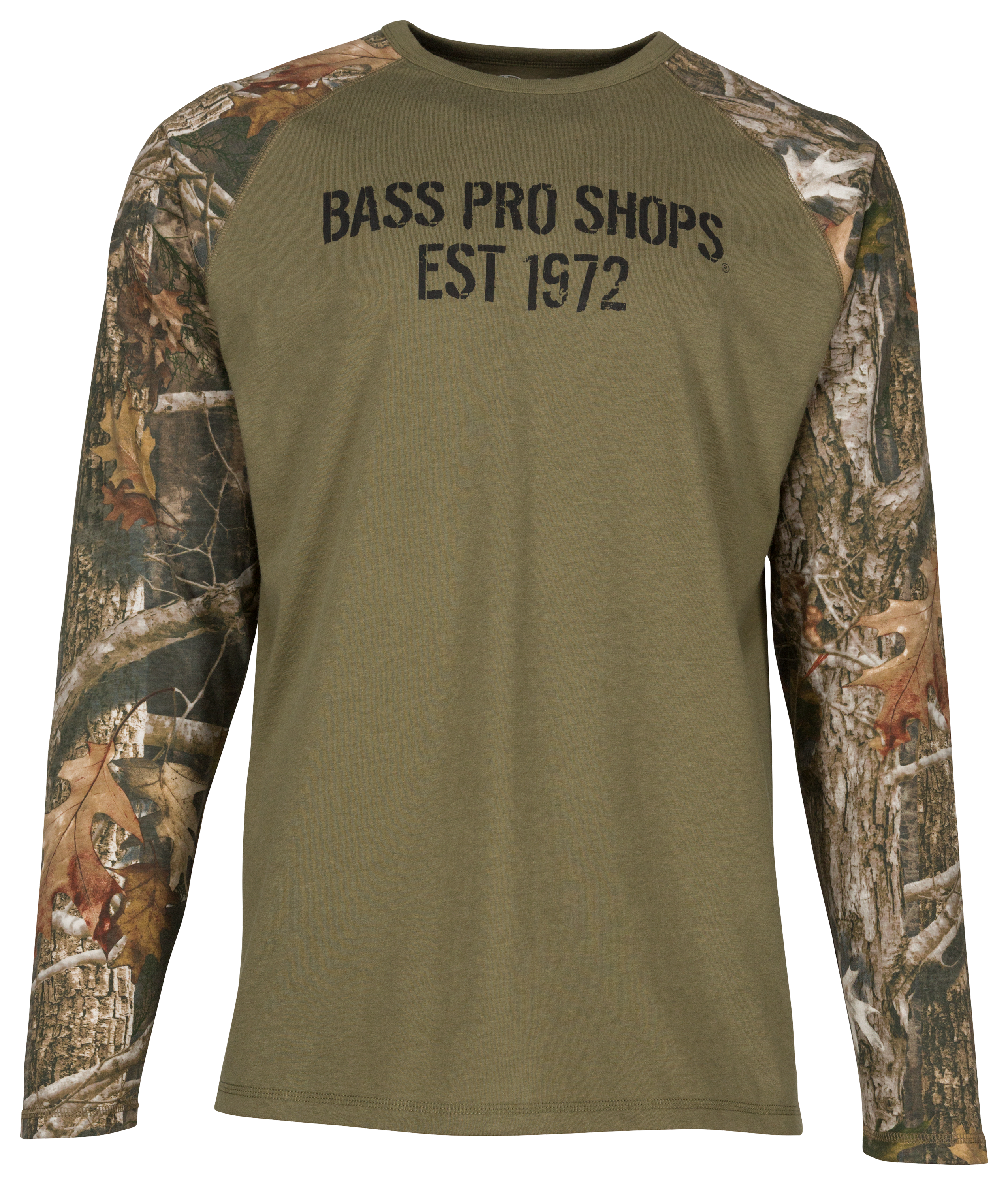 Bass Pro Shops Camo Raglan Long-Sleeve Shirt for Men | Bass Pro Shops